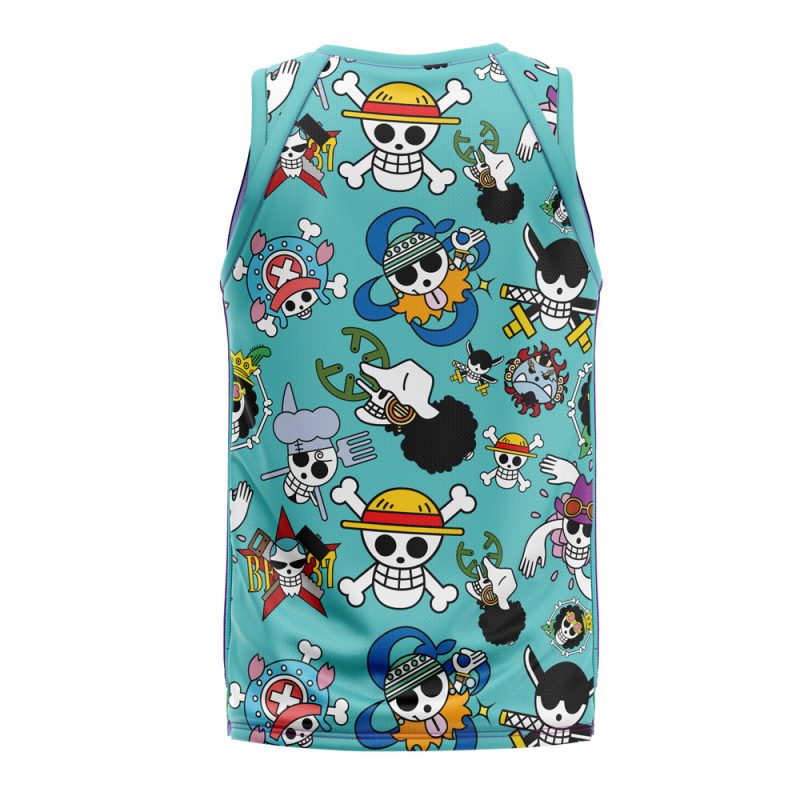 Strawhats Jolly Roger One Piece Basketball Jersey - Anime Bad Ape