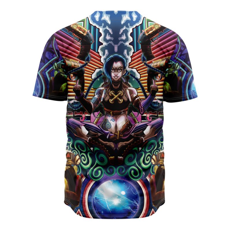 Trippy Jinx Arcane League of Legends Baseball Jersey - AnimeBape