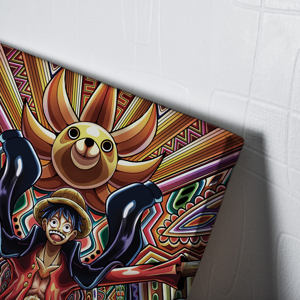 Trippy Monkey D. Luffy One Piece Vertical Canvas Print Wall Art - Anime ...