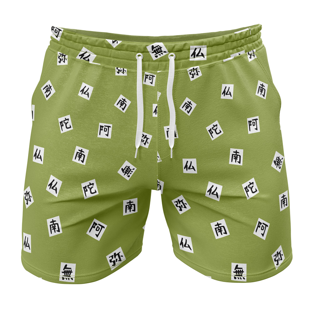 Luffy Wano pattern One Piece Gym Shorts - AnimeBape