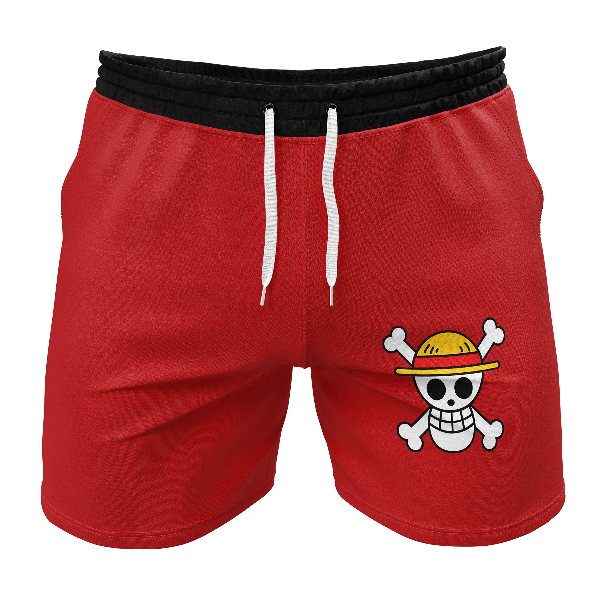 Luffy Wano pattern One Piece Gym Shorts - AnimeBape