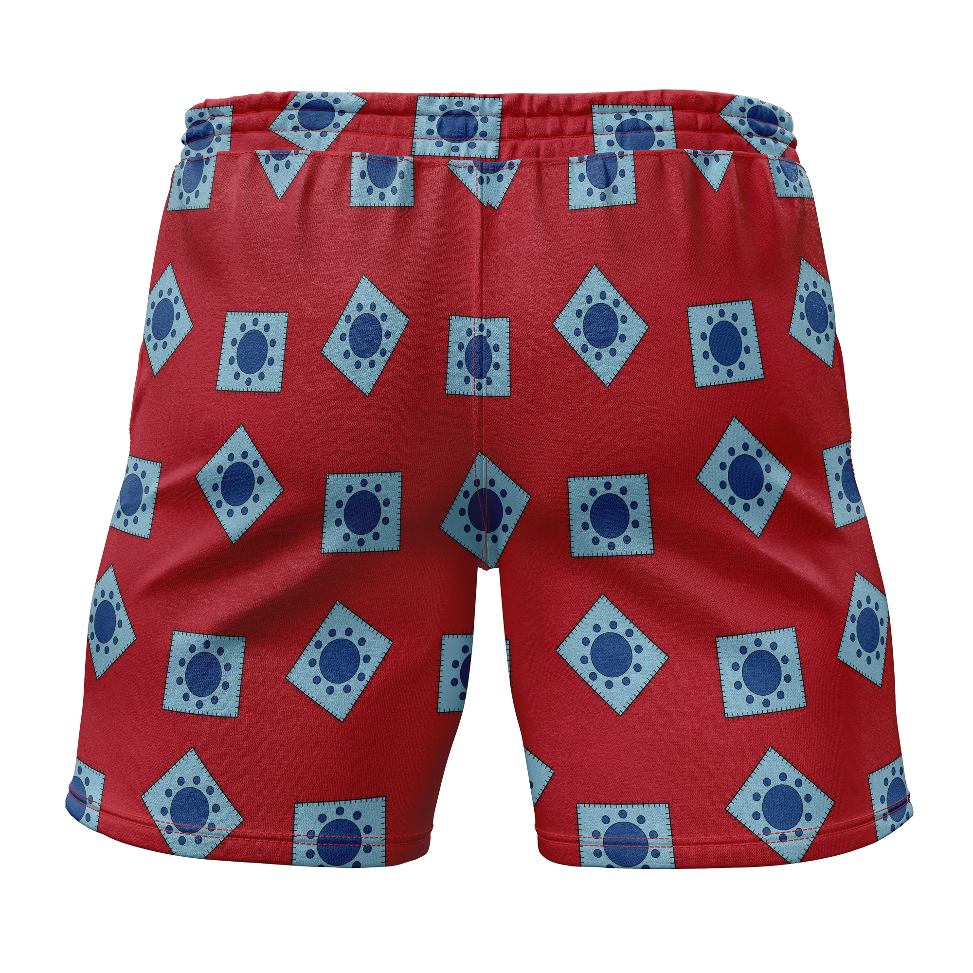 Luffy Wano pattern One Piece Gym Shorts - AnimeBape