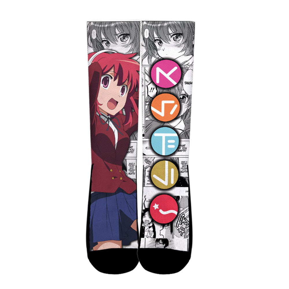 Minori Kushieda Socks Toradora Custom Anime Socks Mix Manga - AnimeBape