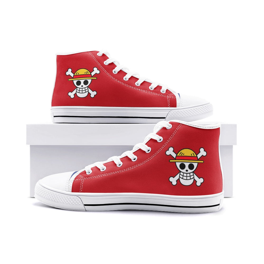 Monkey D. Luffy One Piece Classic High Top Canvas Shoes - AnimeBape