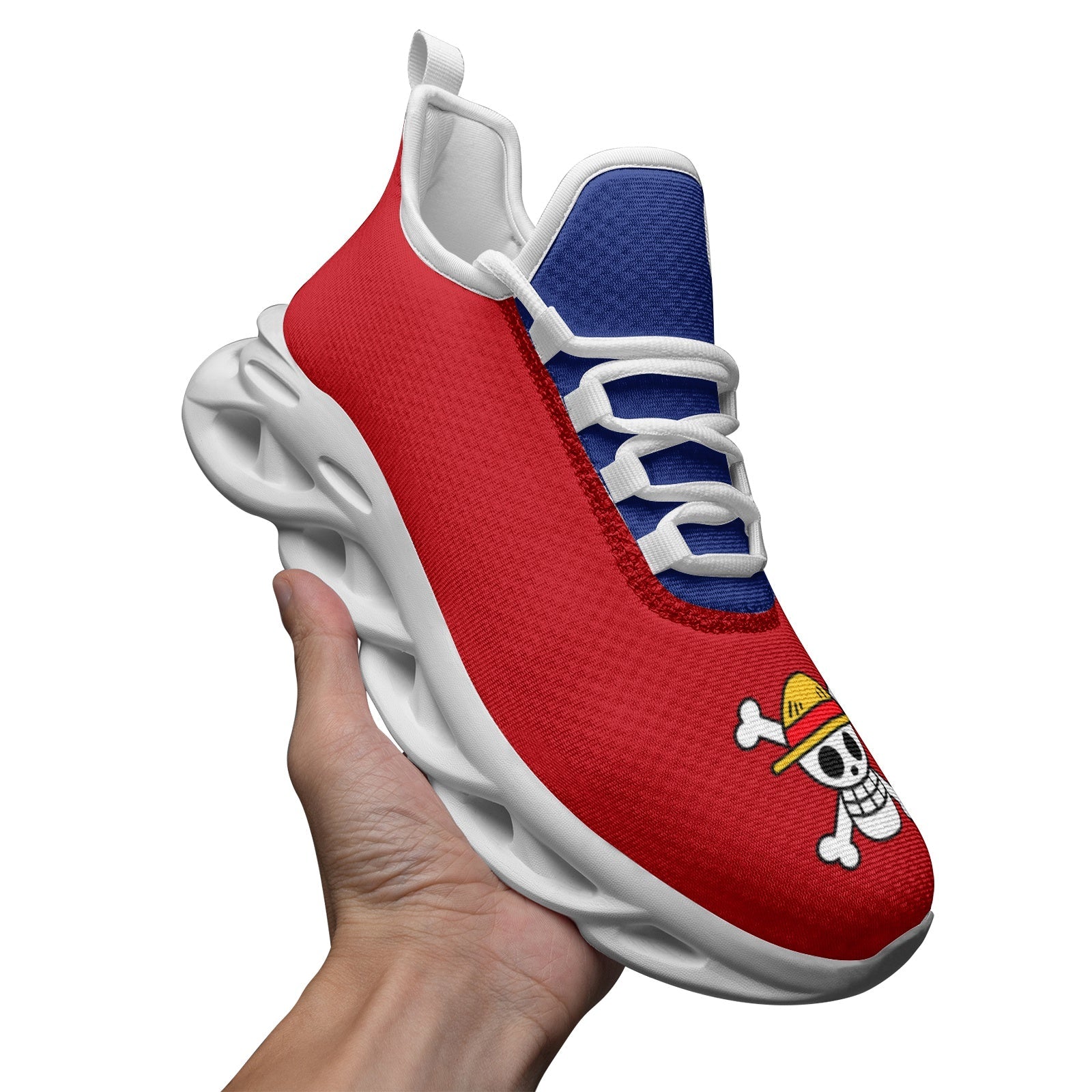 Monkey D. Luffy One Piece Mesh Knit Bounce Shoes - AnimeBape