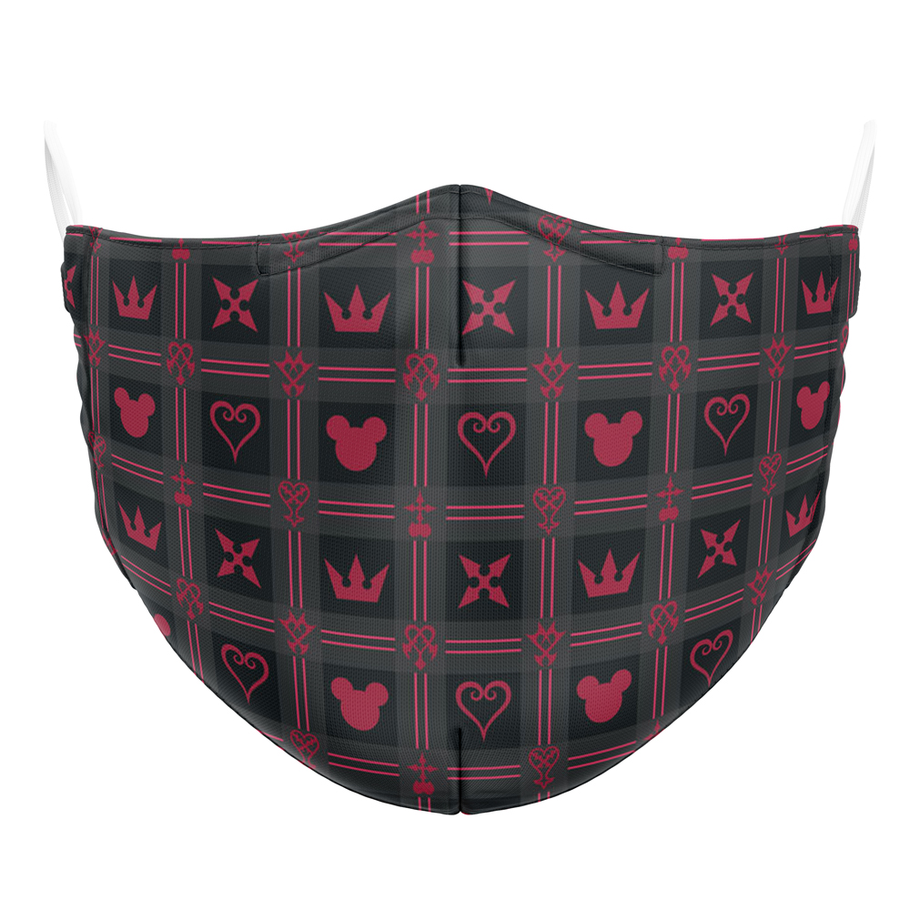 Pattern Red Kingdom Hearts Face Mask - AnimeBape