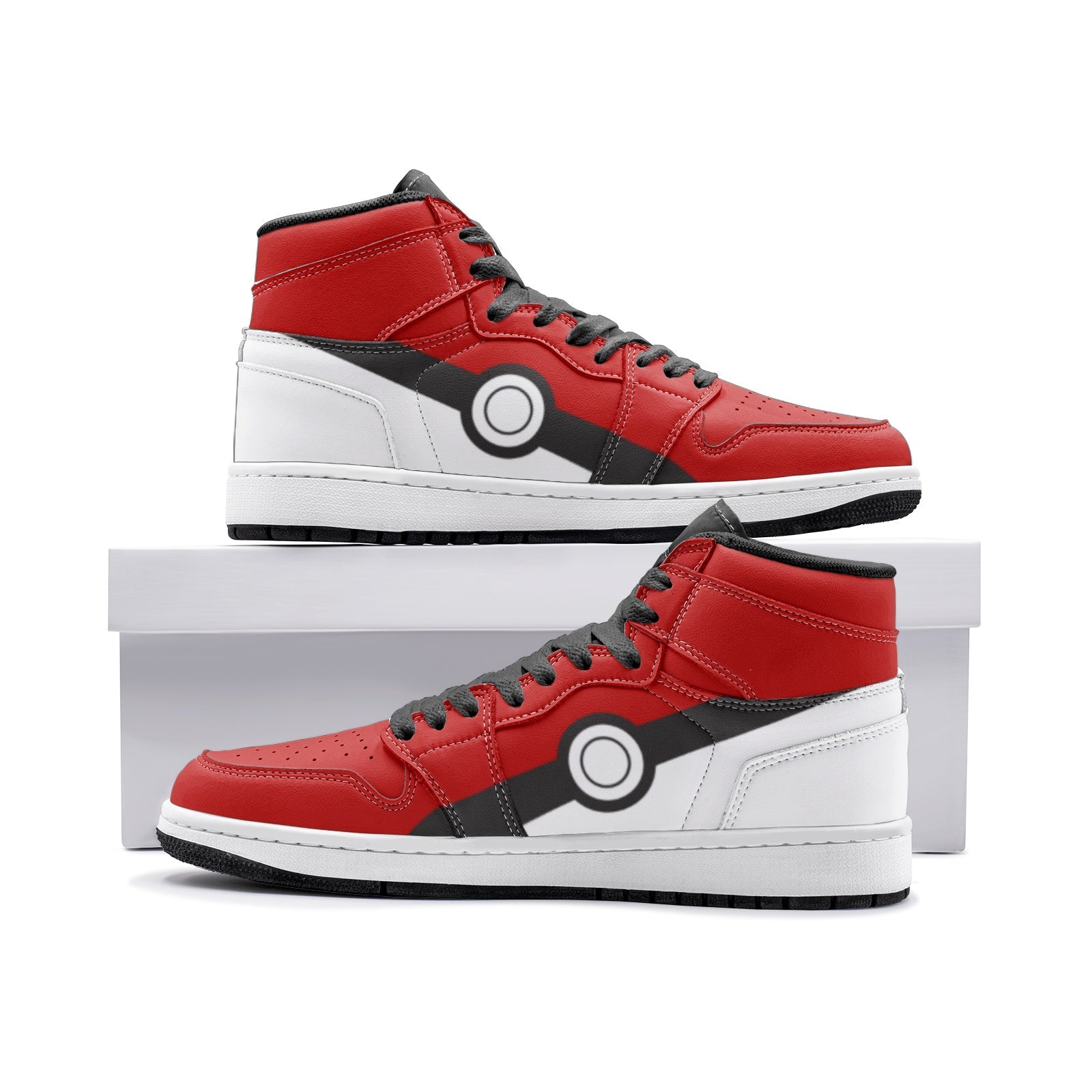 Poke Ball Pokemon Mid 1 Basketball Shoes - AnimeBape