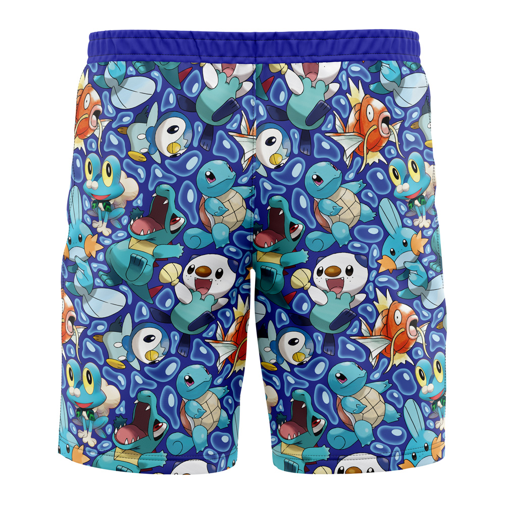 Water Type Starters Pokemon Board Shorts Swim Trunks - AnimeBape