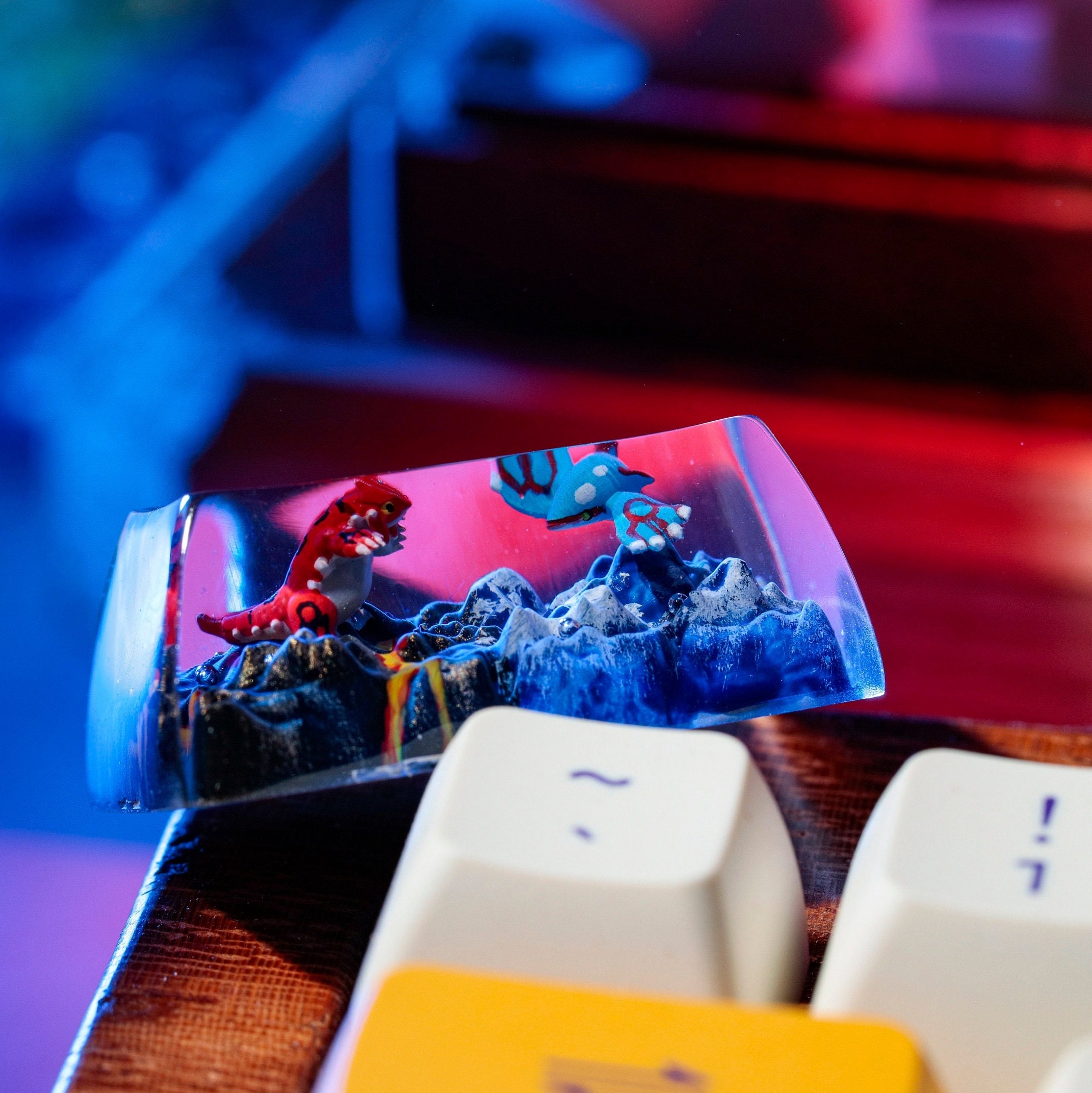 Kyogre Groudon Pokemon Artisan Backspace Keycap - AnimeBape