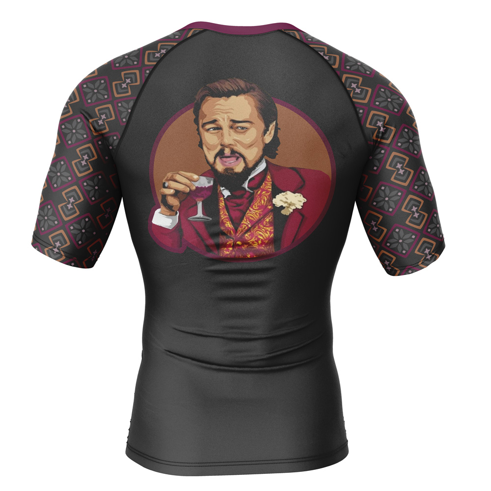 Laughing Leo DiCaprio Meme Pop Culture Short Sleeve Rash Guard ...
