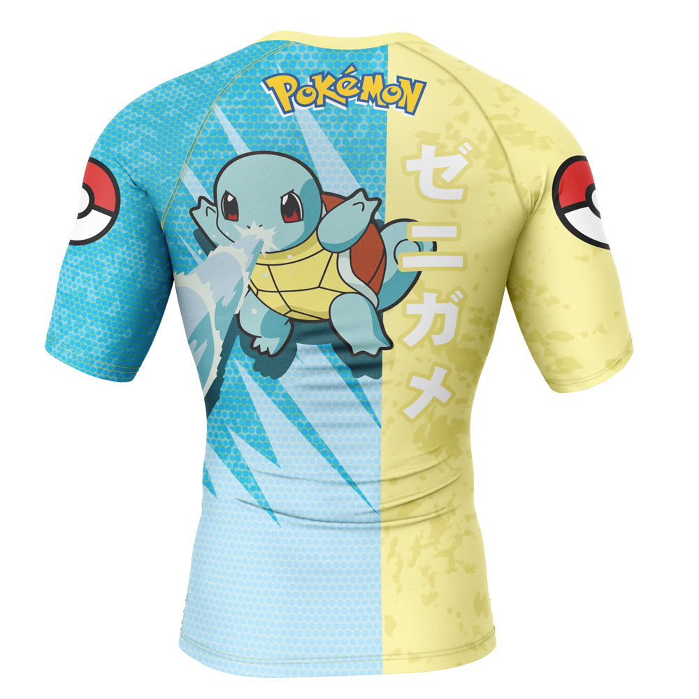Squirtle Attack Pokemon Short Sleeve Rash Guard Compression Shirt ...