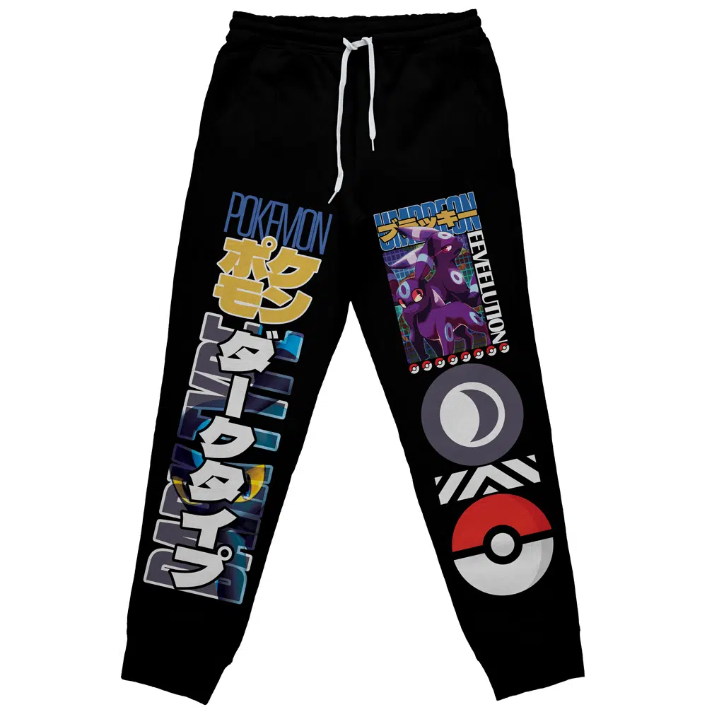 Umbreon V2 Pokemon Streetwear Zip Hoodie Jacket - AnimeBape