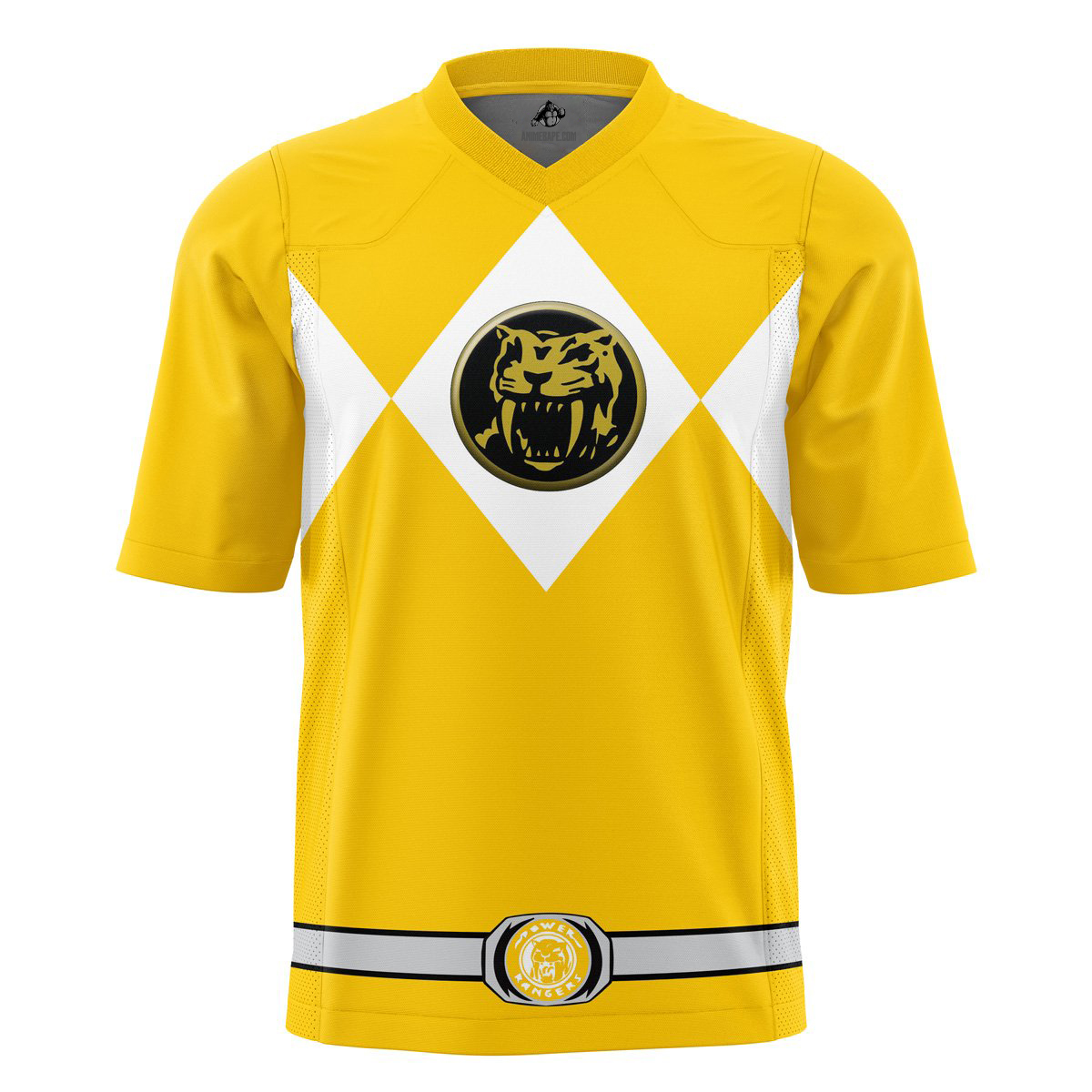 Yellow Ranger Mighty Morphin Power Rangers American Football Jersey ...