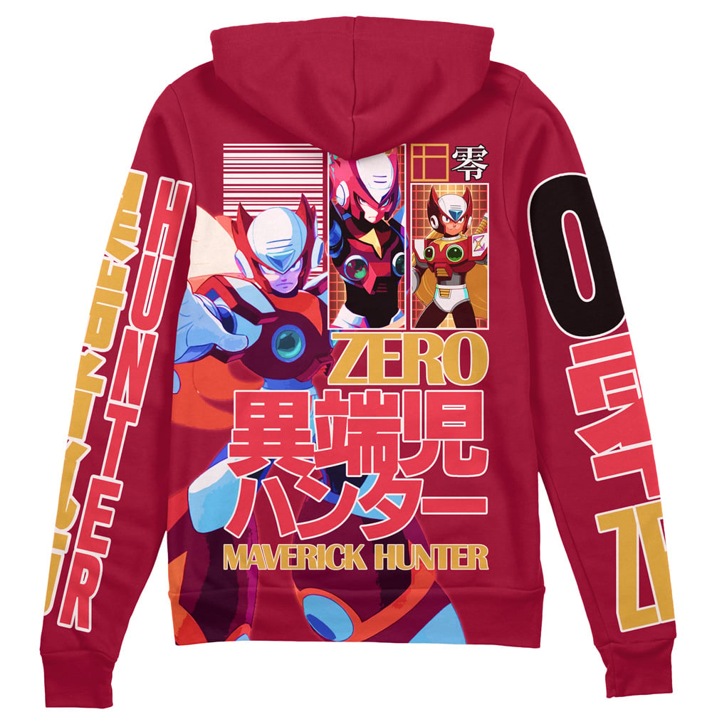 Zero Mega Man Streetwear Zip Hoodie Jacket - AnimeBape