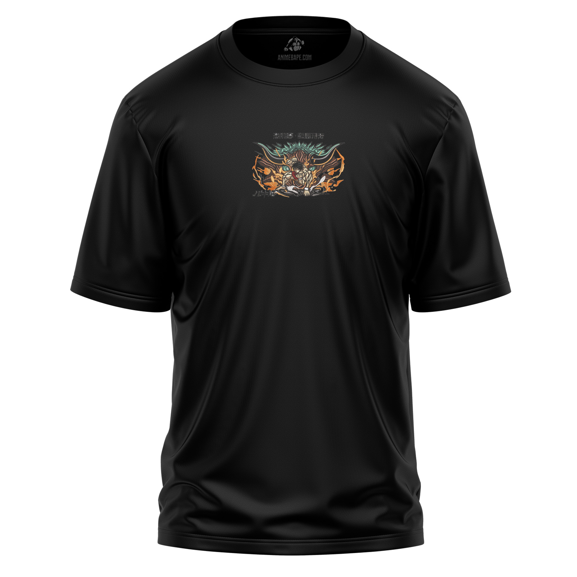 Baki One Arm Planche Baki The Grappler Embroidered T Shirt - AnimeBape