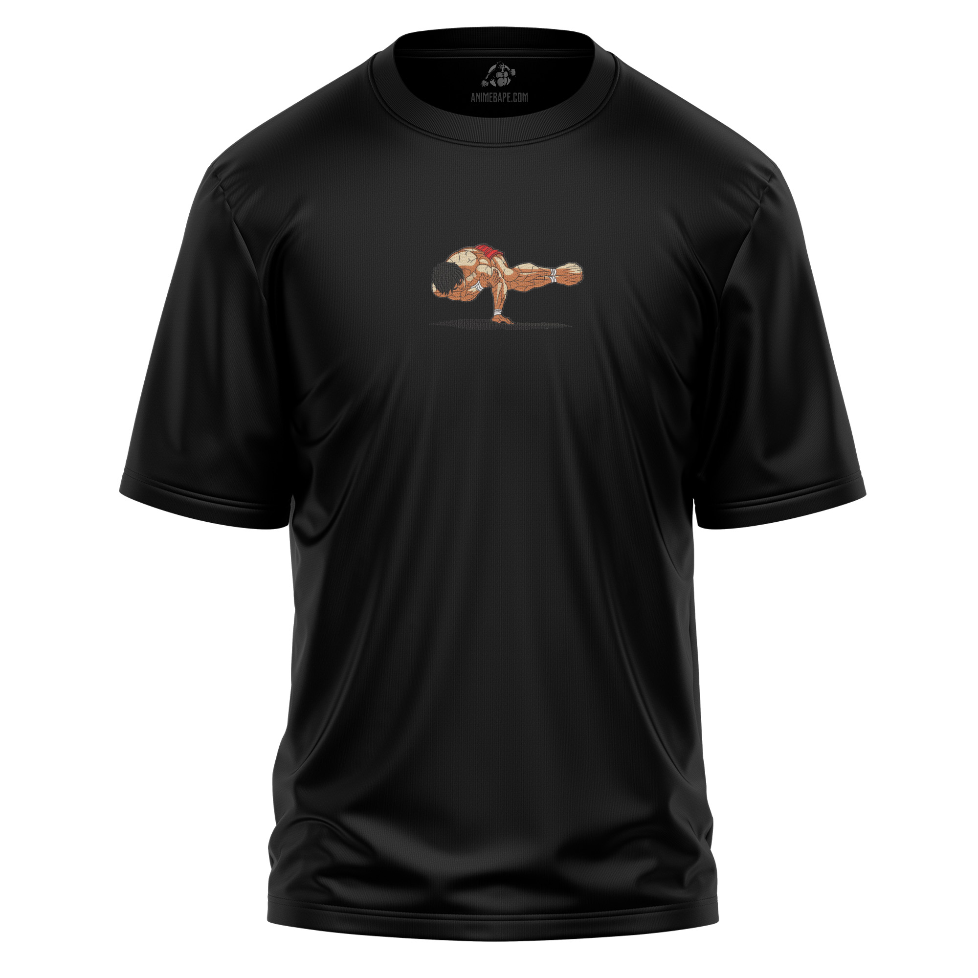 Baki One Arm Planche Baki The Grappler Embroidered T Shirt - AnimeBape