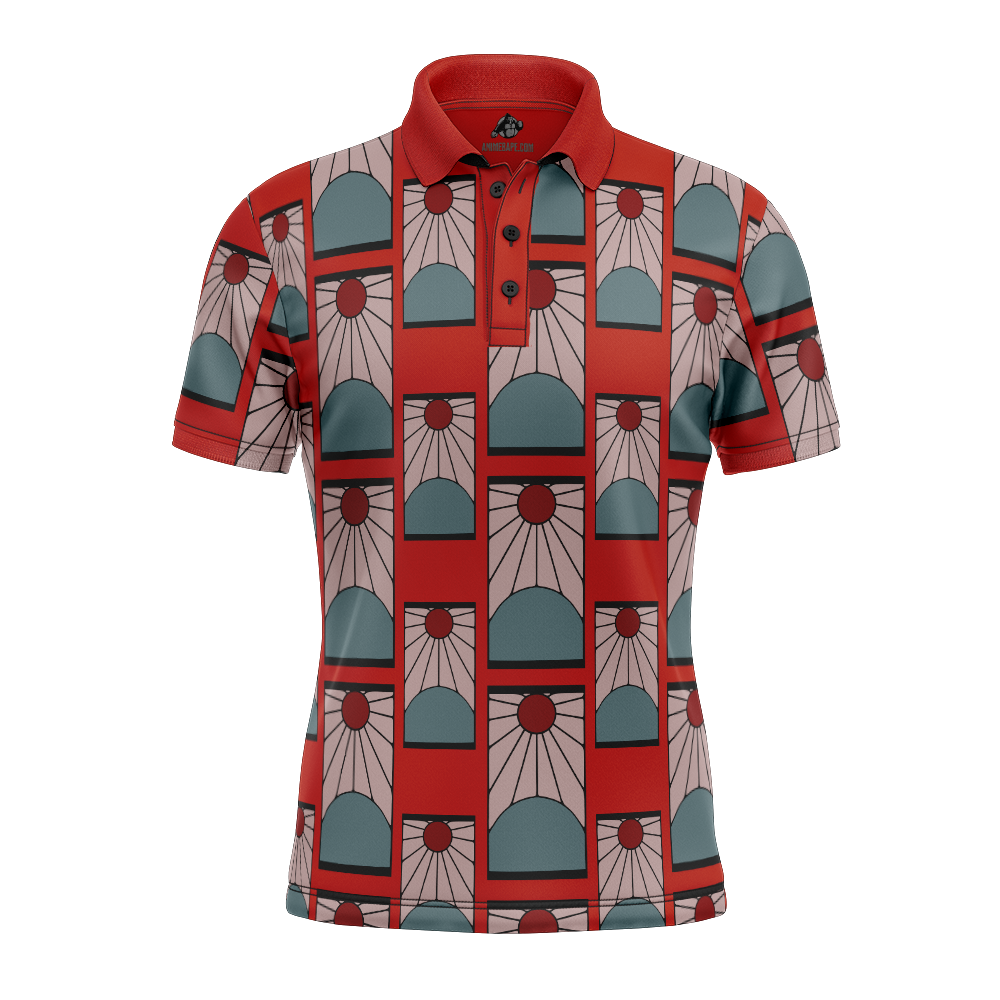 Hanafuda Earrings Demon Slayer polo - AnimeBape