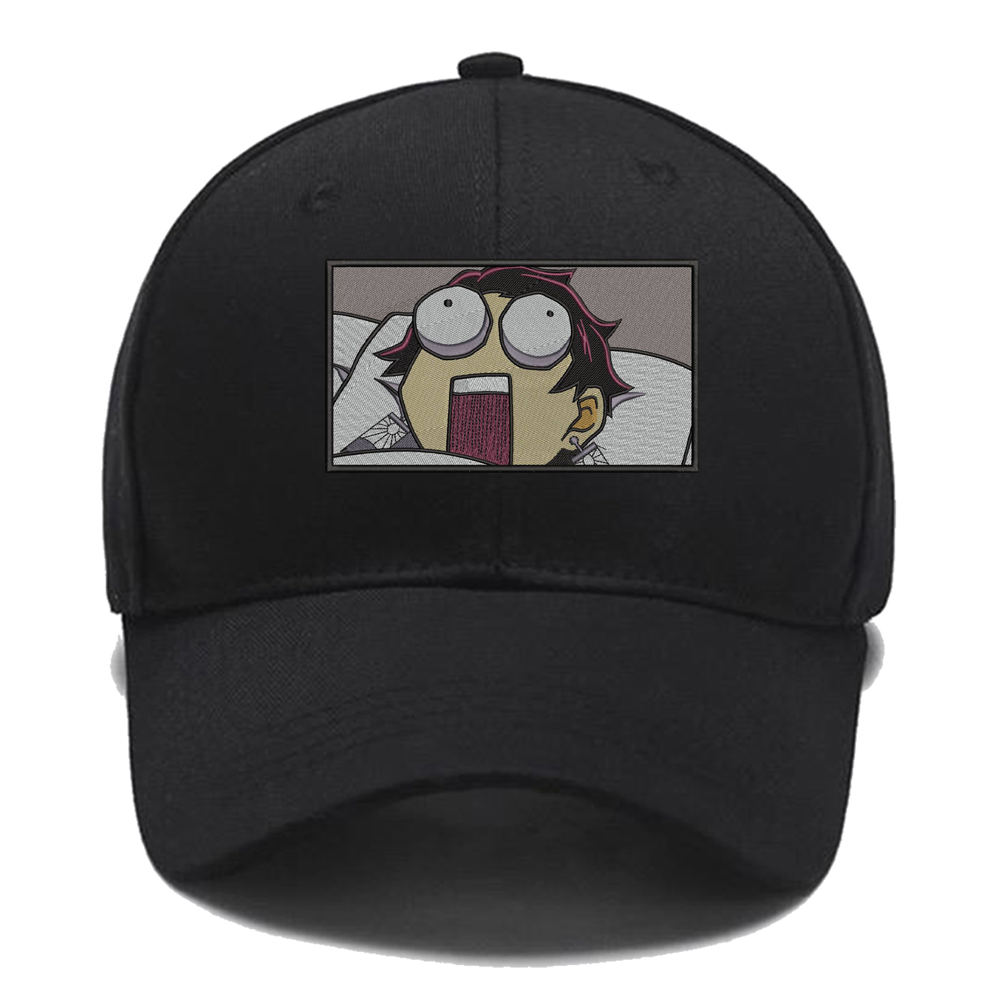 Tanjiro Suprised Face Demon Slayer Embroidered Baseball Cap - AnimeBape