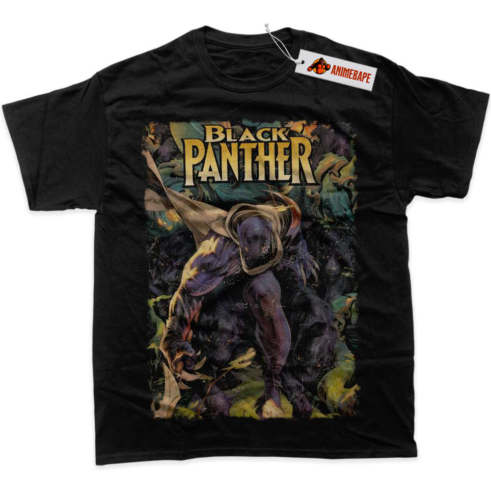 Black Panther Marvel Comics Graphic Tee Shirt for Fans - AnimeBape