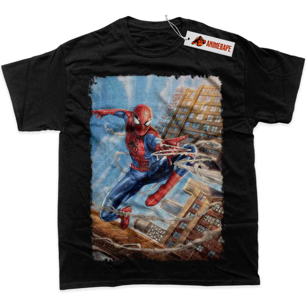 Spider-Man Graphic Tee, Marvel Comics Shirt for Kids and Adults - AnimeBape