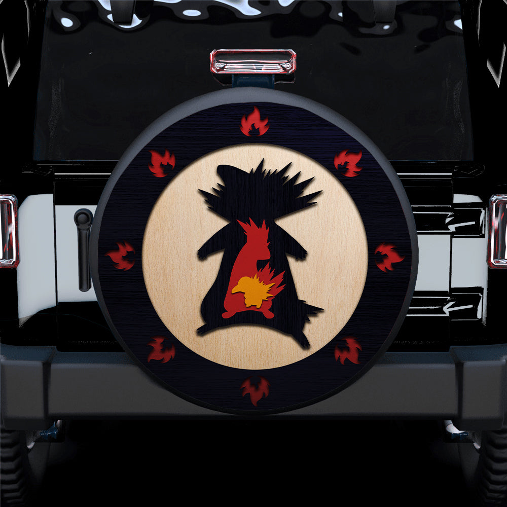 Typhlosion Pokemon Fire Evolution Spare Tire Covers for Jeep Campers ...