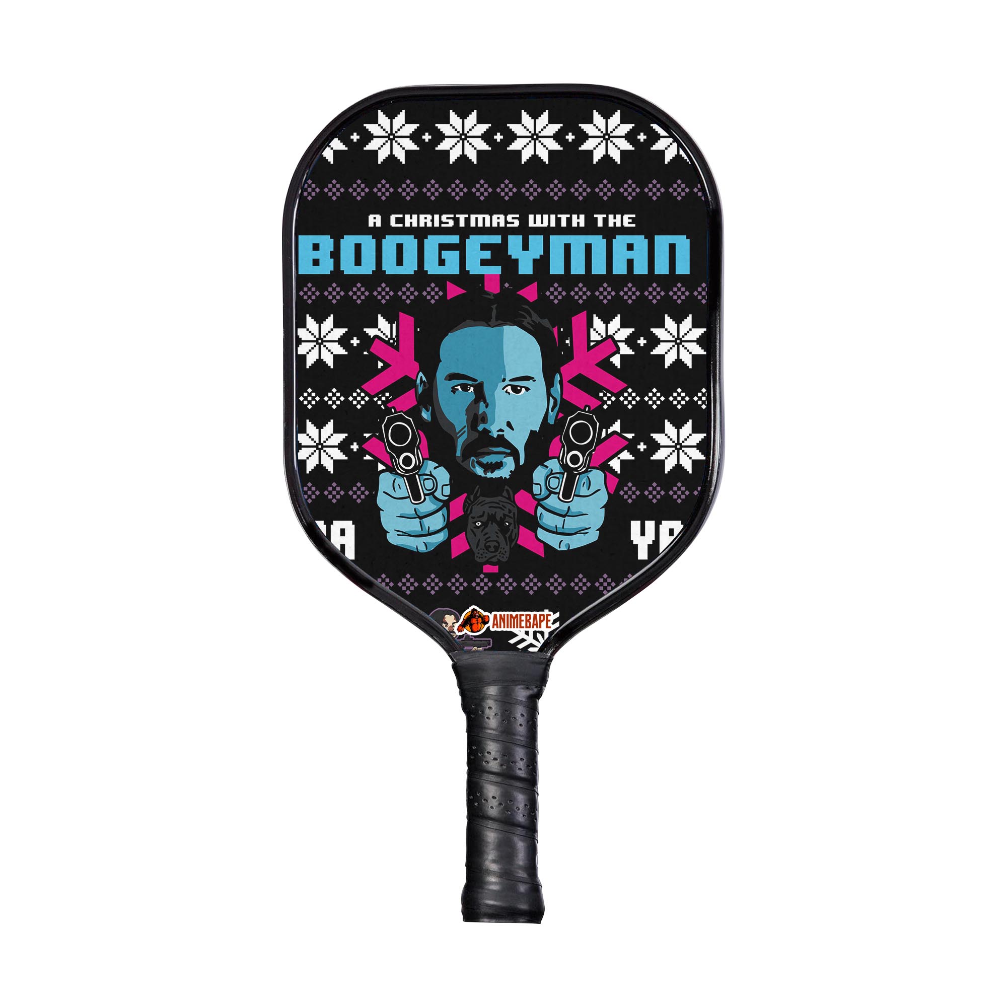 Custom Christmas with the Boogeyman John Wick Pickleball Paddle - AnimeBape