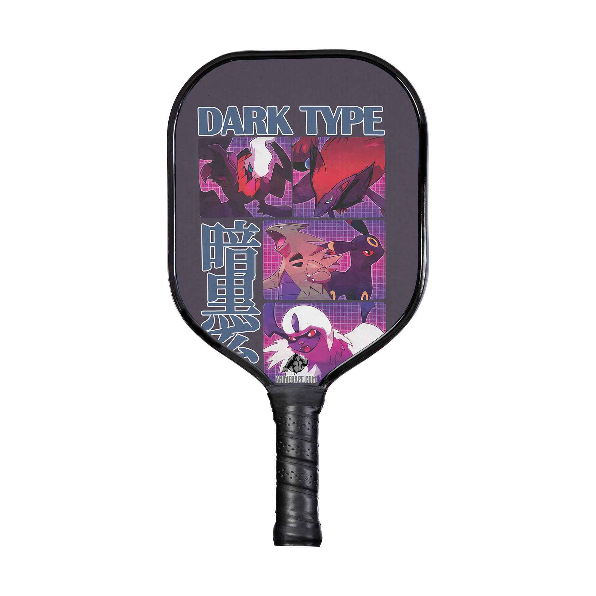Custom Dark Type Pokemon Pickleball Paddle - AnimeBape