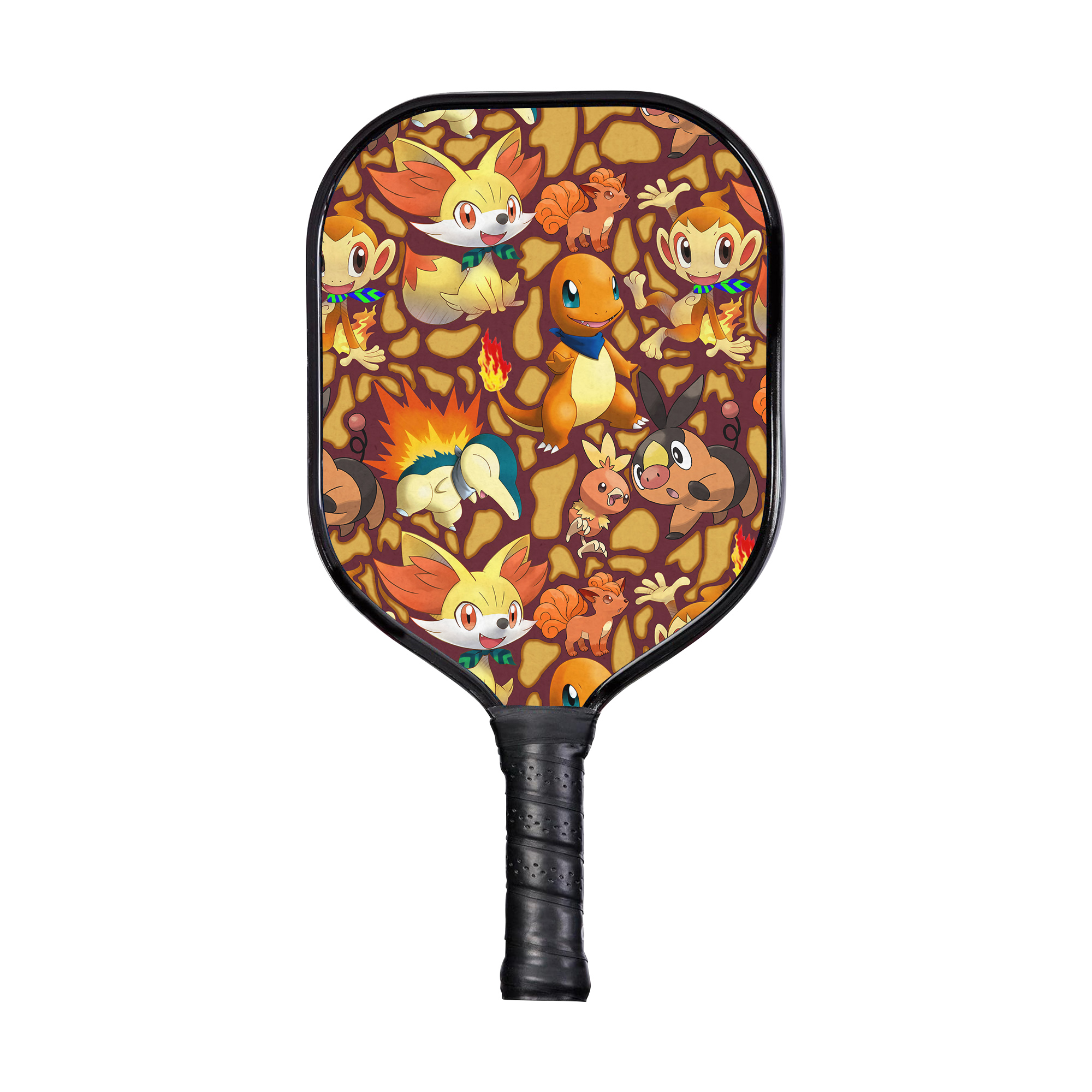 Custom Fire Type Starters Pokemon Pickleball Paddle - AnimeBape