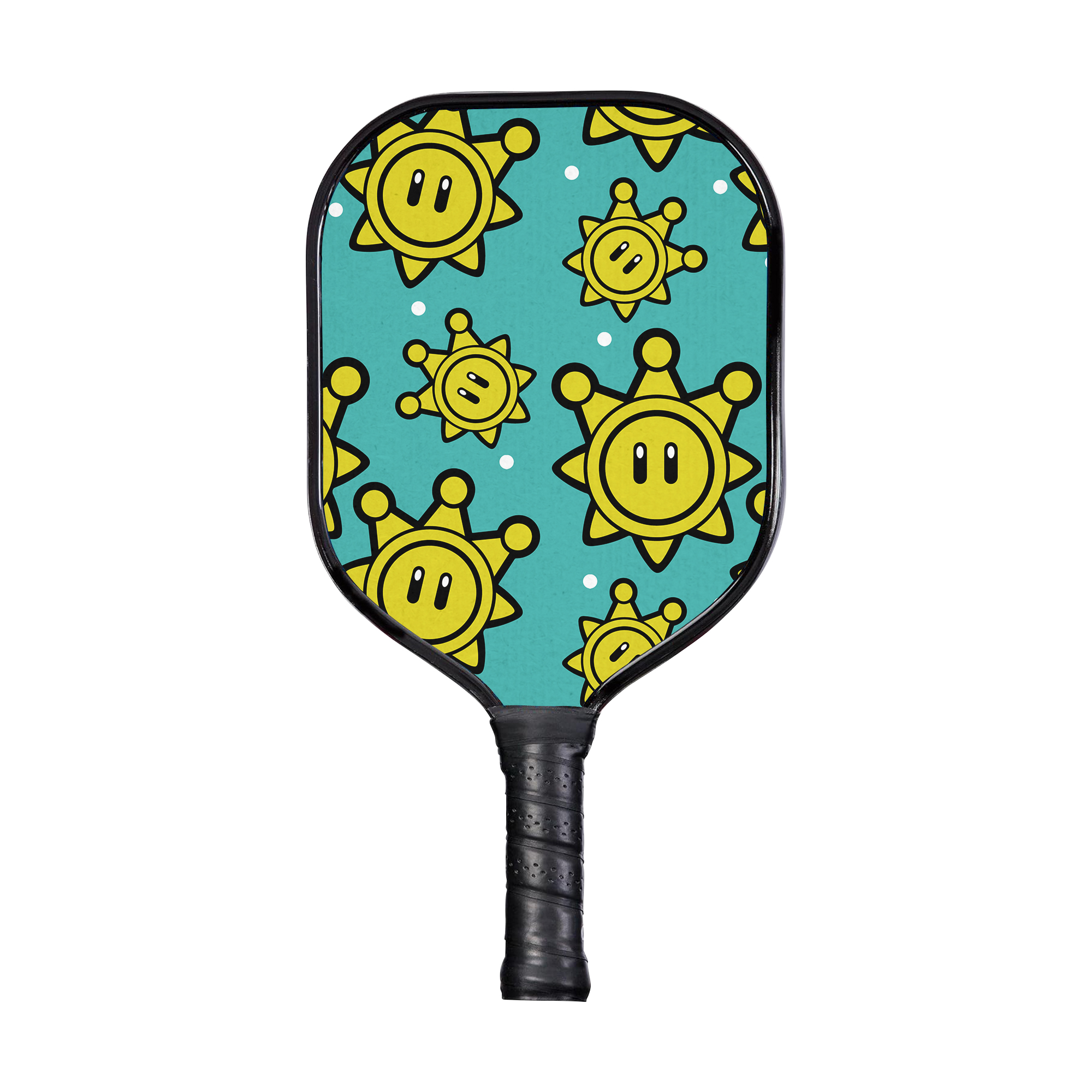 Custom Shine Sprite Pattern Mario Bros Pickleball Paddle - AnimeBape
