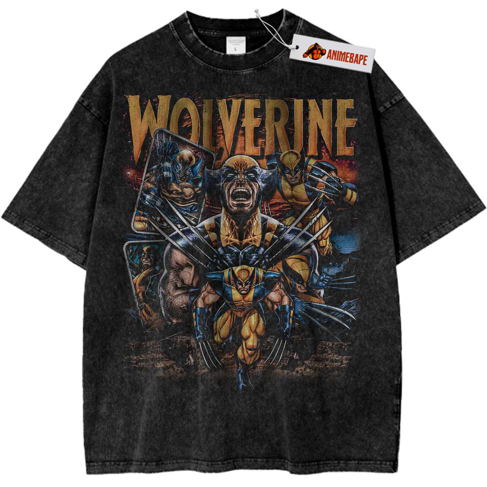 Wolverine X-Men Vintage Tee, Marvel Comics Graphic Shirt - AnimeBape