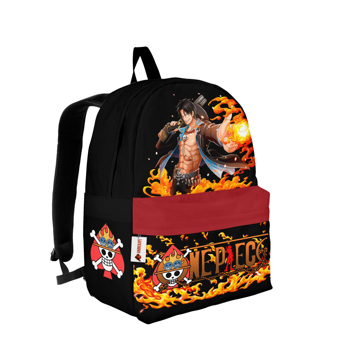 Kids School Backpack Ace D Portgas One Piece School Bag - AnimeBape