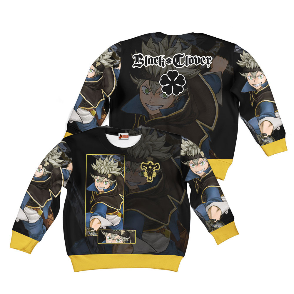 Kids Hoodie Asta Anime Black Clover - AnimeBape