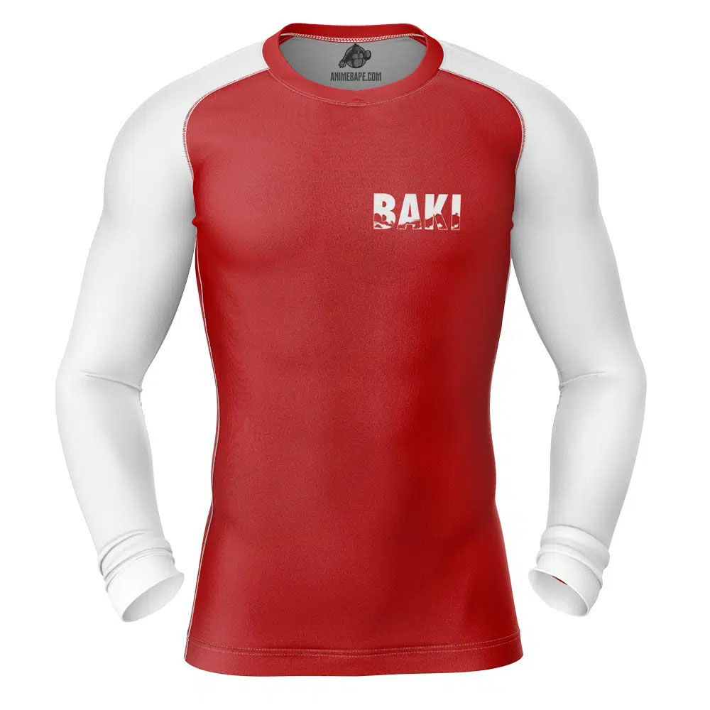 Baki the Grappler Long Sleeve Rash Guard Compression Shirt - AnimeBape