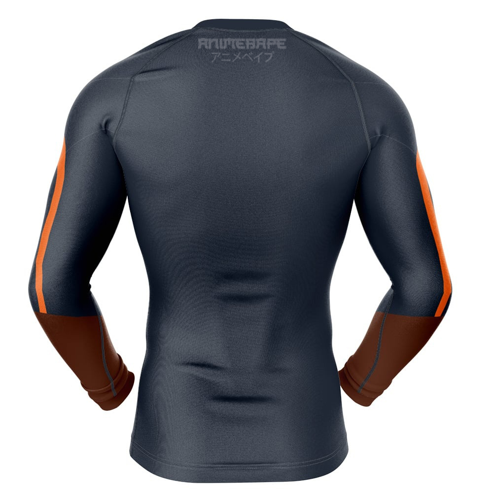 Black Samson Invincible Long Sleeve Rash Guard Compression Shirt ...