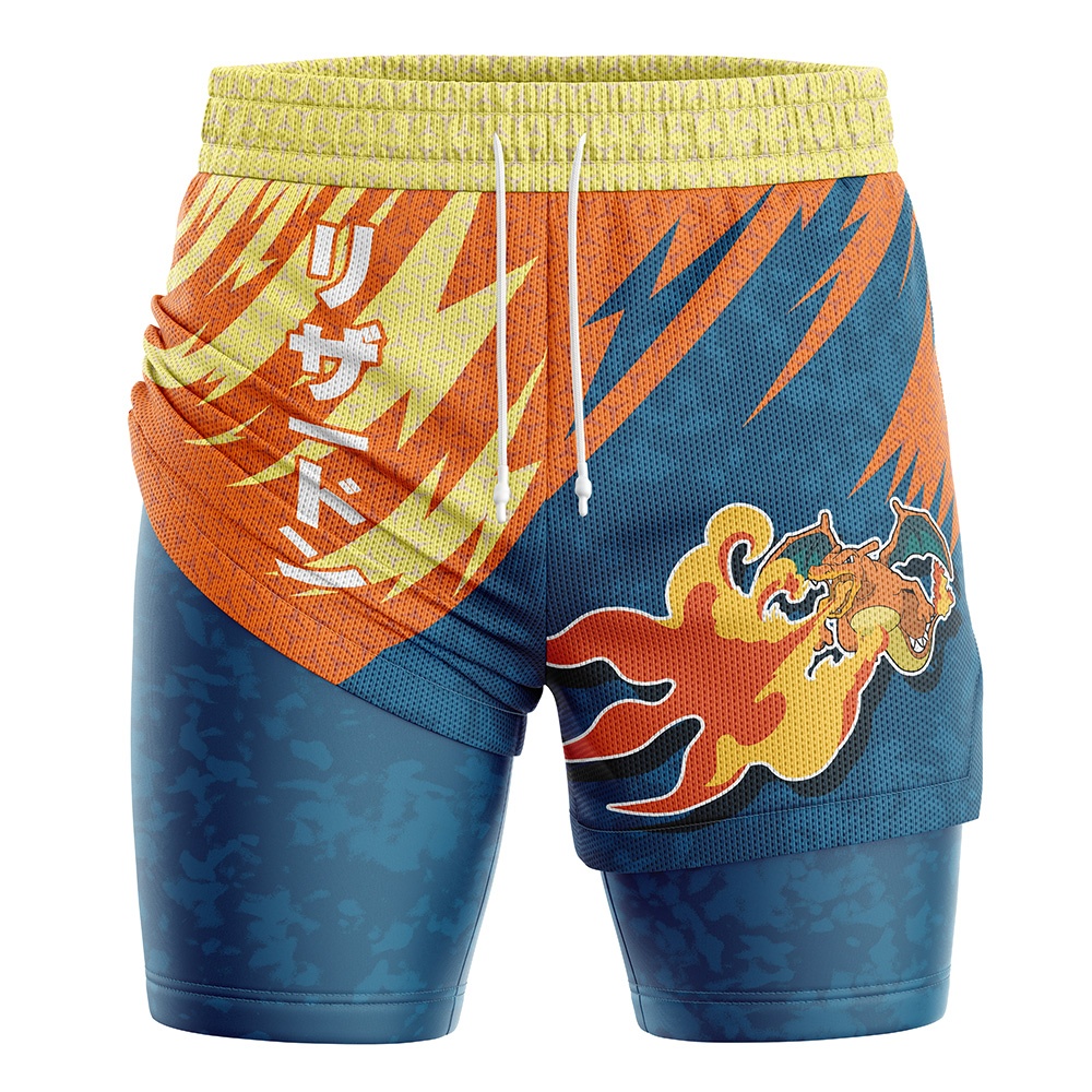 Charizard Attack V1 Pokemon Compression Workout Training Shorts (2-in-1 ...