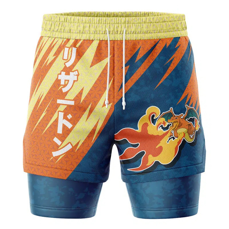 Charizard Attack V1 Pokemon Compression Workout Training Shorts (2-in-1 ...