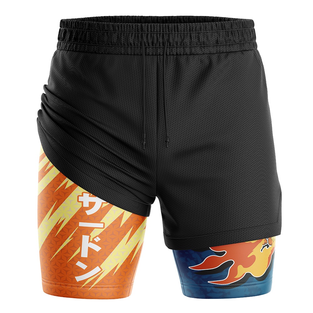Charizard Attack V2 Pokemon Compression Workout Training Shorts (2-in-1 ...