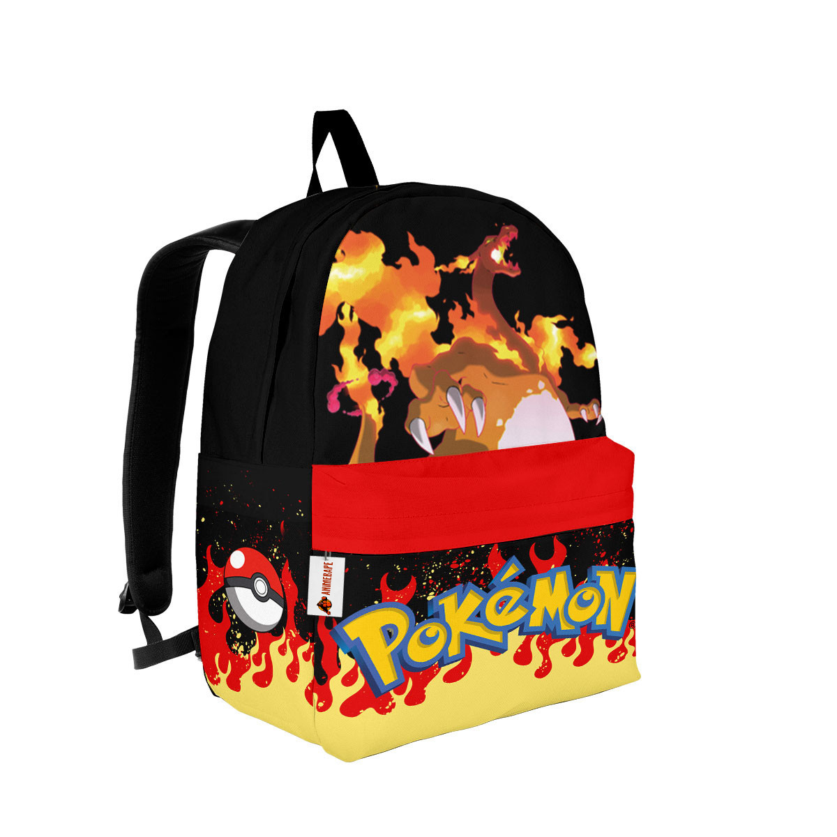 Kids School Backpack Charizard Pokemon Flame School Bag - AnimeBape