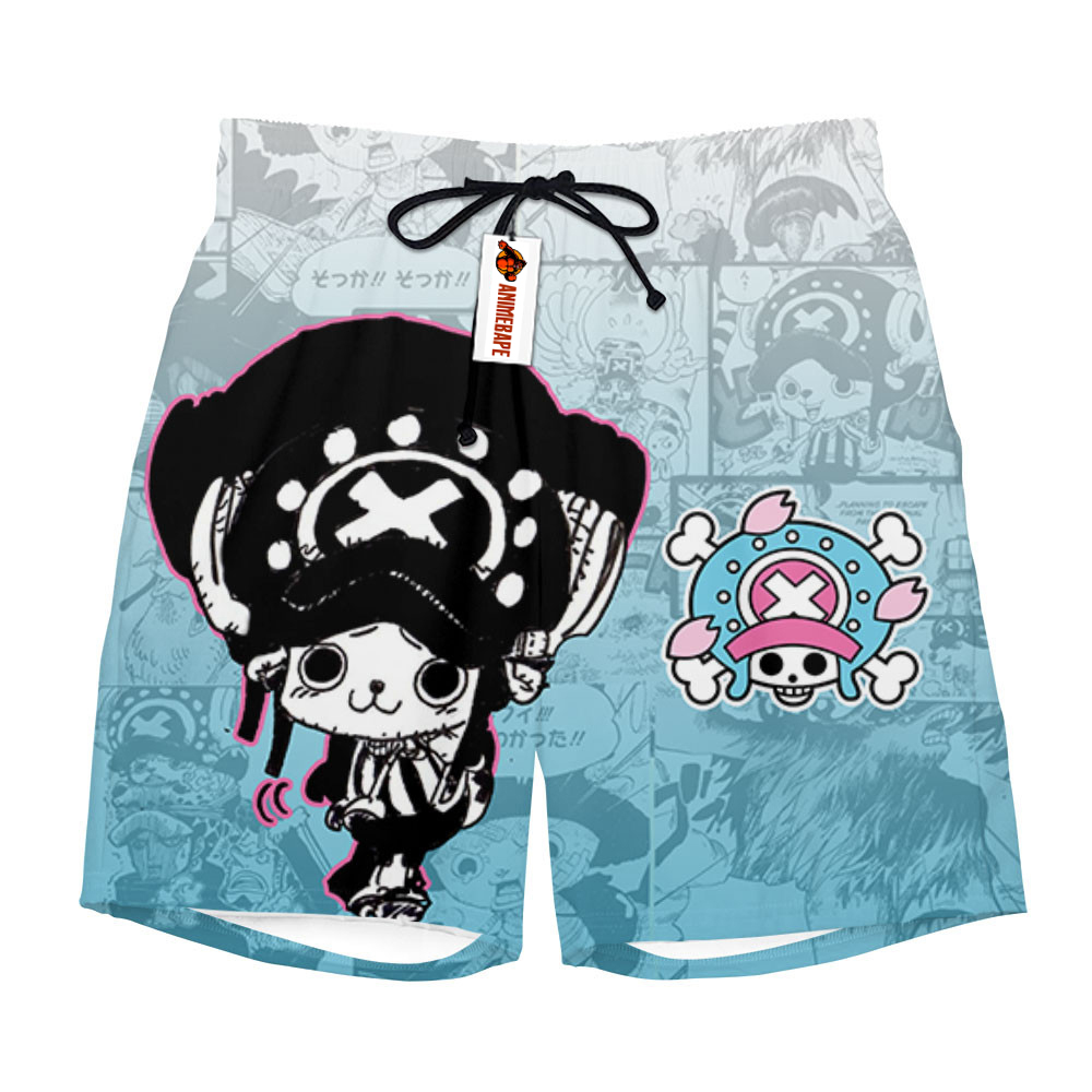 Chopper Board Shorts Pants Manga Style One Piece - AnimeBape
