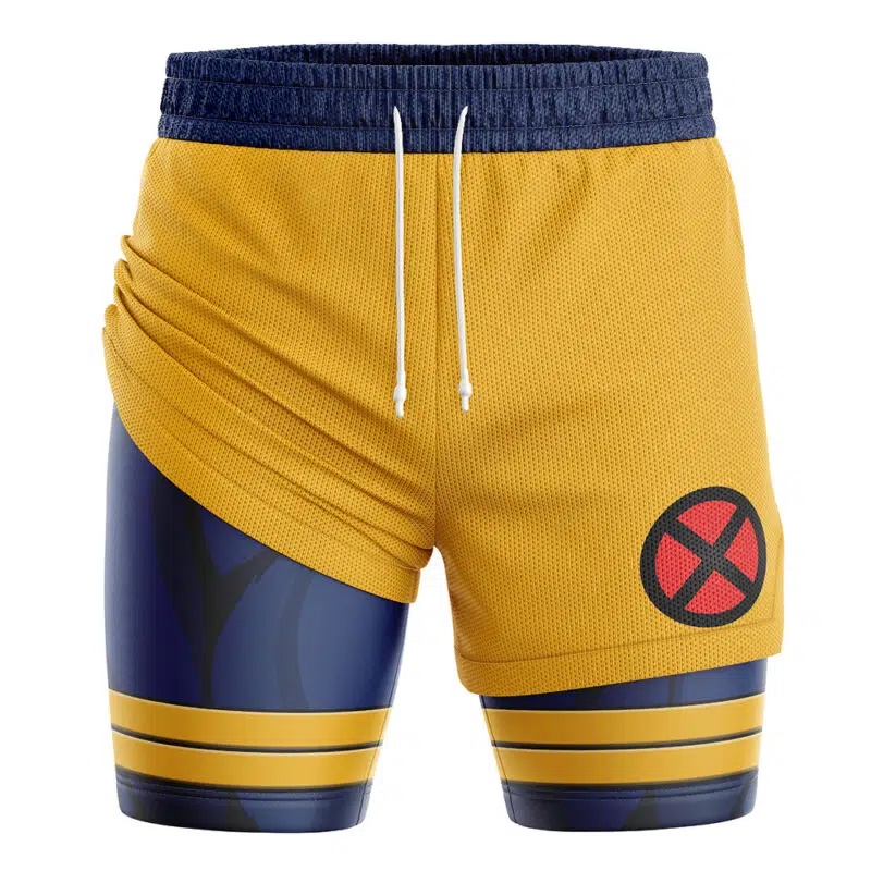Cyclops Marvel Compression Workout Training Shorts (2-in-1) - AnimeBape
