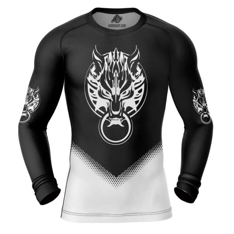 Fenrir Final Fantasy 7 Long Sleeve Rash Guard Compression Shirt - AnimeBape