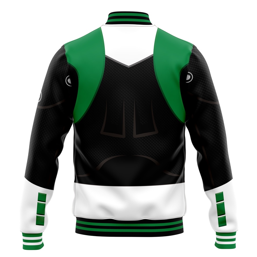 Green Psycho Rangers Power Rangers Varsity Jacket - AnimeBape
