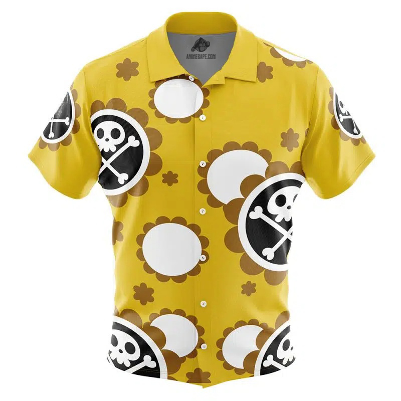 Jinbe Timeskip One Piece Button Up Hawaiian Shirt - AnimeBape