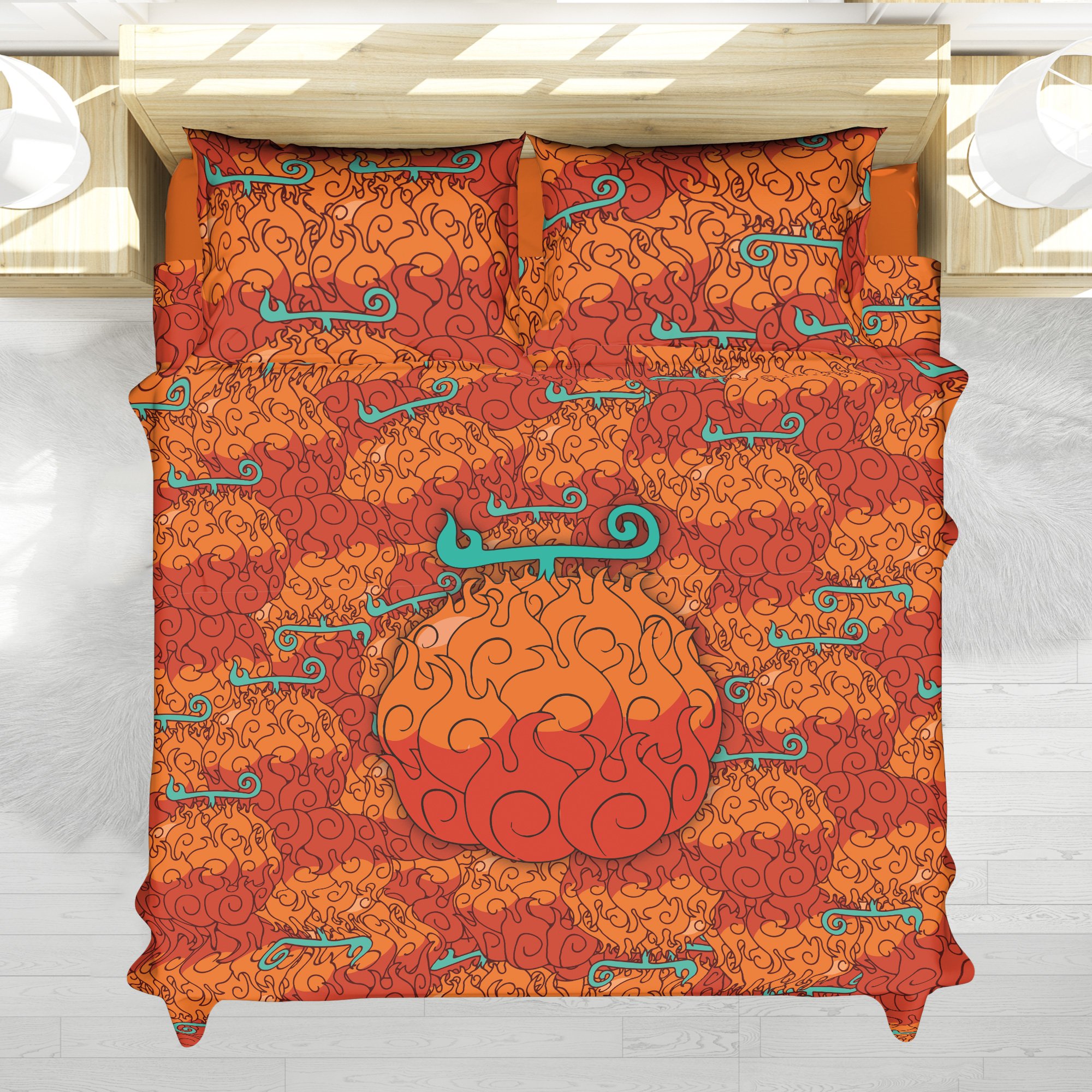 Mera Mera No Mi One Piece Bedding Set - AnimeBape