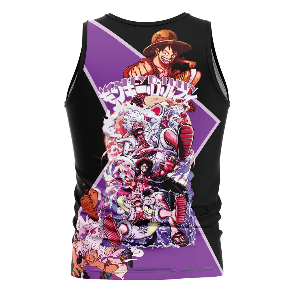 Monkey D. Luffy Gear 5th V4 One Piece Streetwear Tank Top - AnimeBape