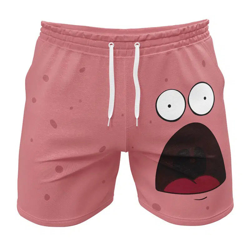 Patrick Face Spongebob SquarePants Gym Shorts - AnimeBape