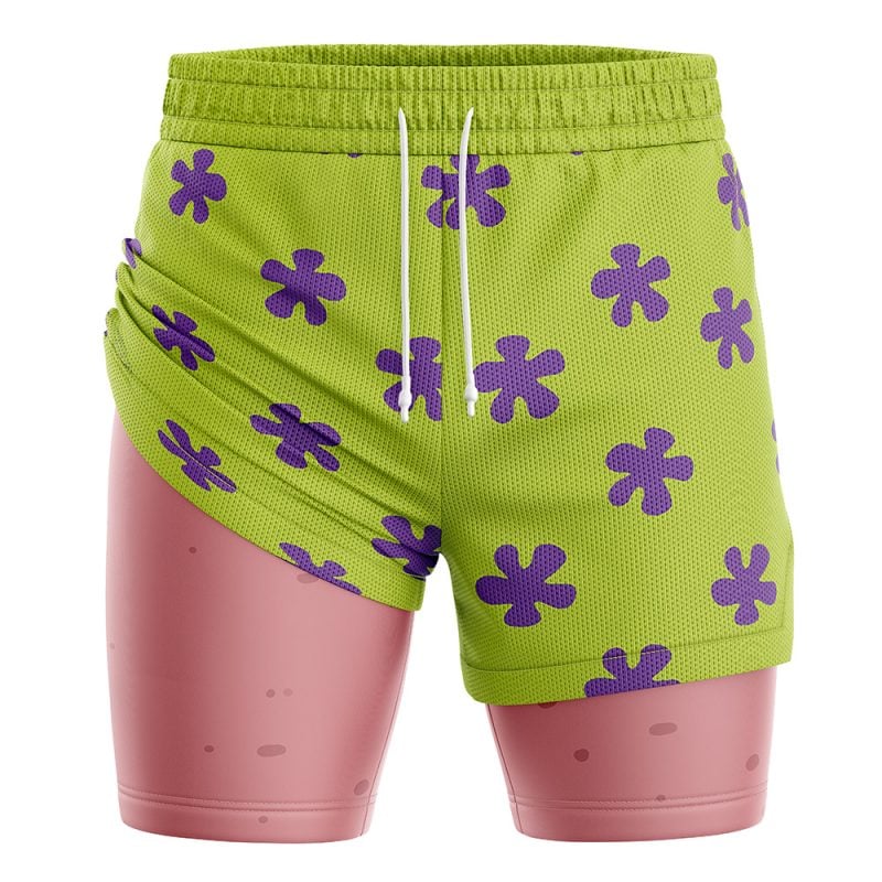 Patrick Star SpongeBob Squarepants Compression Workout Training Shorts ...