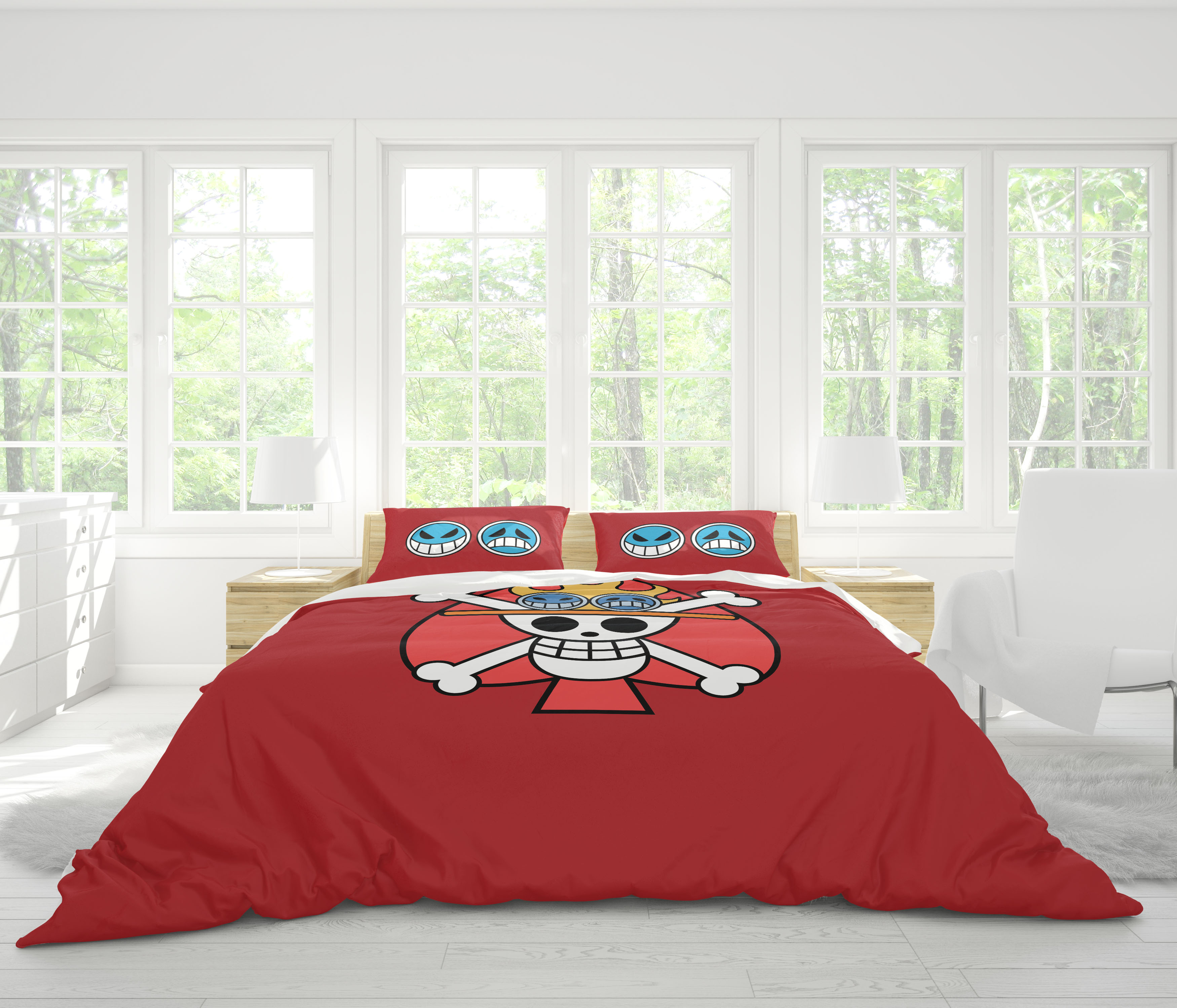 Portgas D. Ace One Piece Bedding Set - AnimeBape