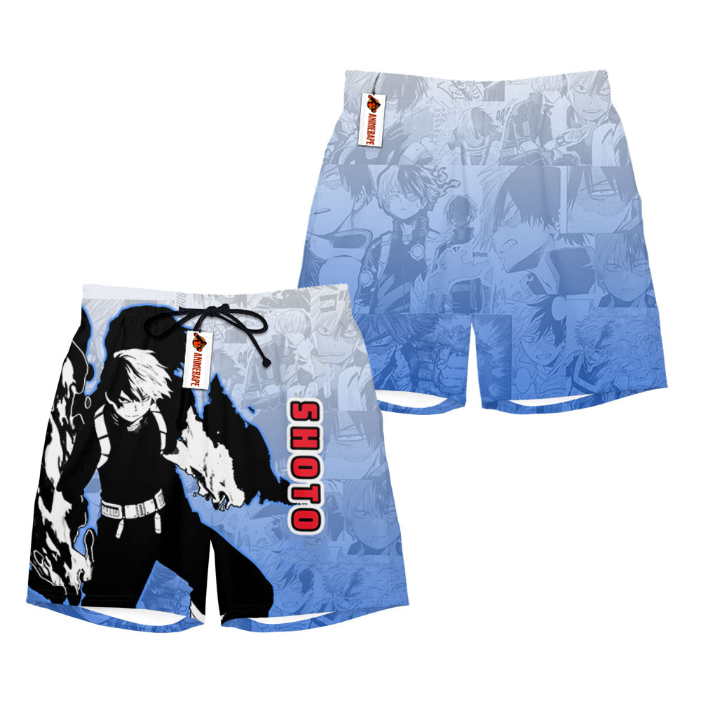 Shoto Todoroki Board Shorts Pants Manga Style My Hero Academia - AnimeBape