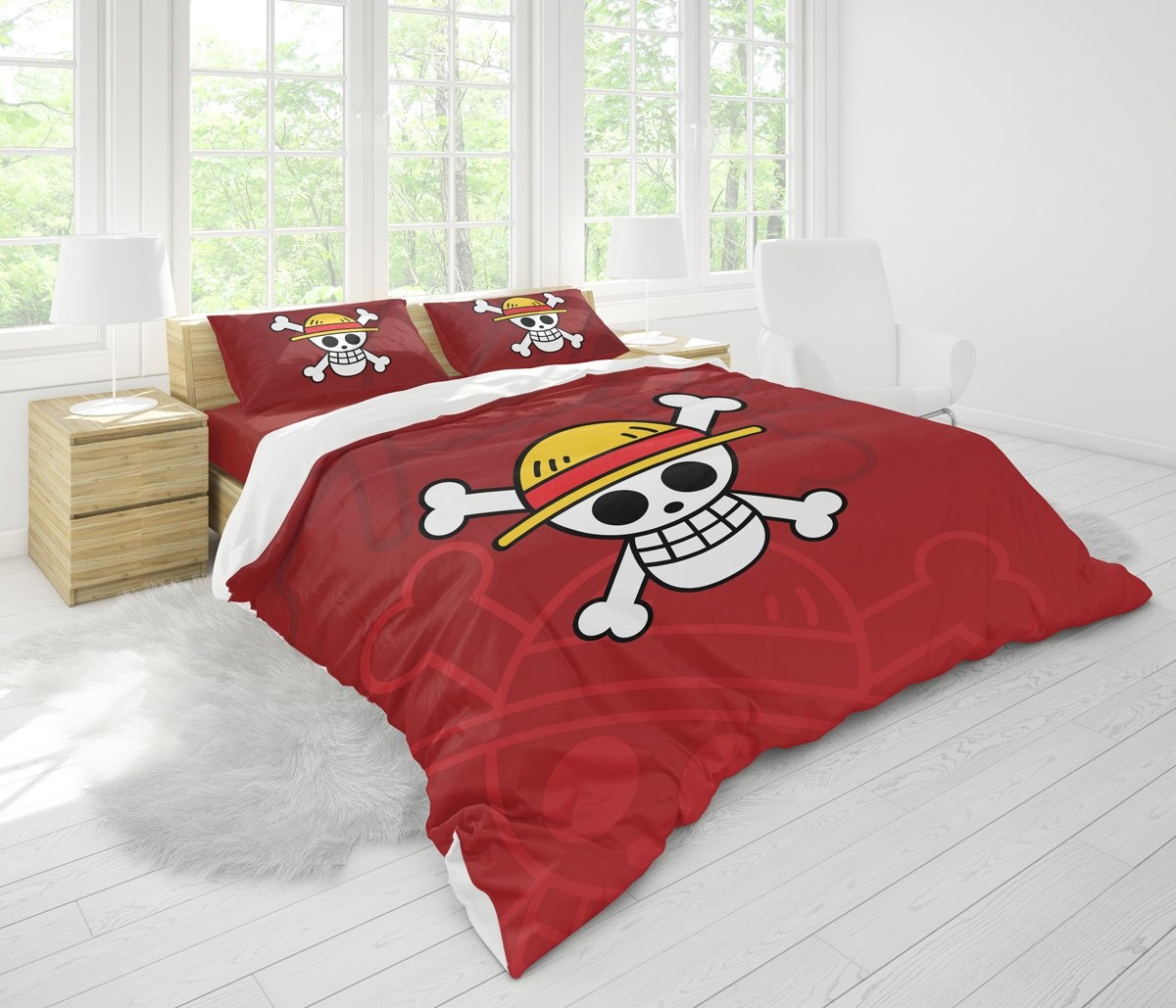 Straw Hat Pirates One Piece Bedding Set - AnimeBape